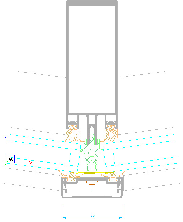 Pfosten Riegel Fassade Schnitt