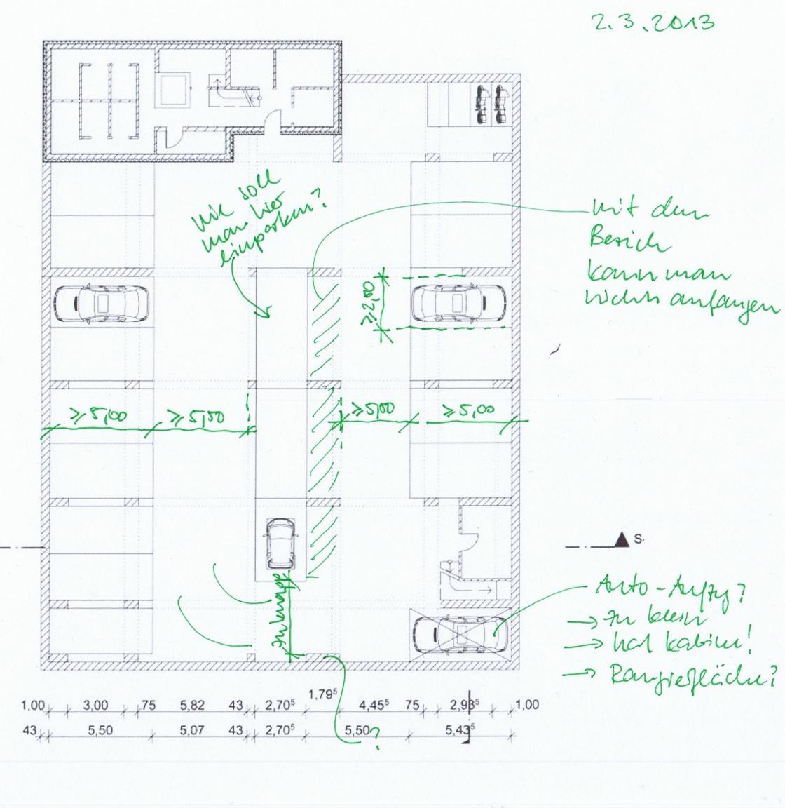 Planung Rampe Tiefgarage